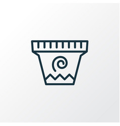 Clay pot icon line symbol premium quality Vector Image