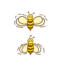 Bee element icon design Royalty Free Vector Image