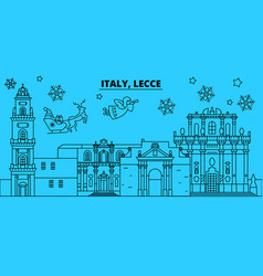 Italy lecce line skyline Royalty Free Vector Image