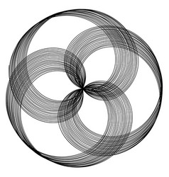 Volute helix spiral symbol icon motif circular Vector Image