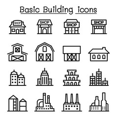 Basic building icon Royalty Free Vector Image - VectorStock