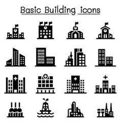 Basic building icon Royalty Free Vector Image - VectorStock