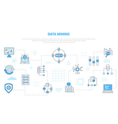 Algorithm concept with icon set with big word Vector Image