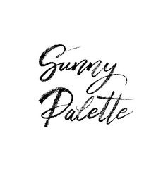 Sunny palette brush lettering vocation cards Vector Image