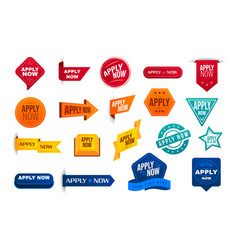 Hanging tag now open modern web banner element Vector Image