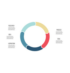 Business infographics circle with 5 parts Vector Image