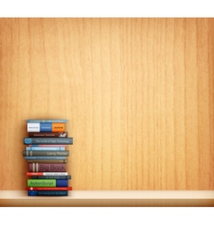 Book shelf template color Royalty Free Vector Image