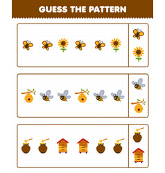 Education game for children guess the pattern Vector Image