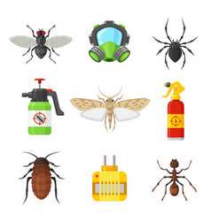 Professional home pest control service set Vector Image