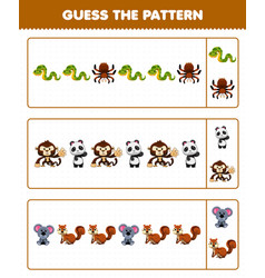 Education game for children guess the pattern Vector Image