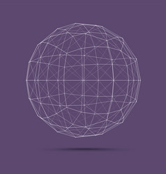 Wireframe sphere with dots set Royalty Free Vector Image