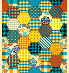 Geometric patchwork pattern of a squares Vector Image