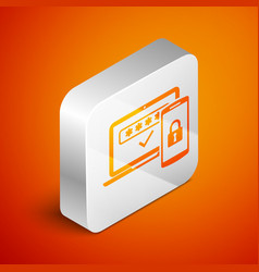 Isometric multi factor two steps authentication Vector Image