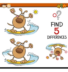 Differences task cartoon Royalty Free Vector Image