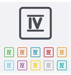 Roman numeral icons number one two three Vector Image