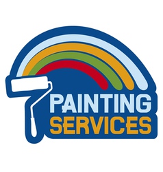 A man painting wall Royalty Free Vector Image - VectorStock