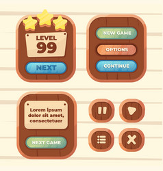 Game template gui kit interface log in page Vector Image