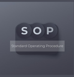 Sop standard operating procedure concept people Vector Image