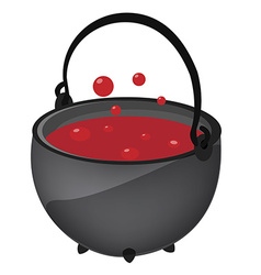 Kettle hanging over fire Royalty Free Vector Image