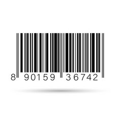 Barcode isolated on transparent background Vector Image
