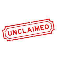 Grunge blue unclaimed word with star icon rubber Vector Image