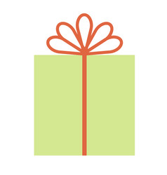 Cartoon image gift box icon present symbol Vector Image