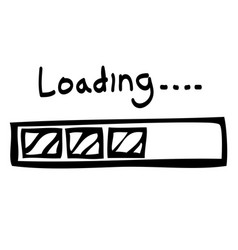 Simple sketchy loading sign Royalty Free Vector Image