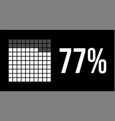 7 percent diagram seven percentage infographic Vector Image