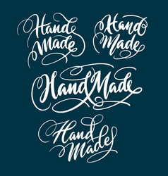 Hand made hand written typography Royalty Free Vector Image