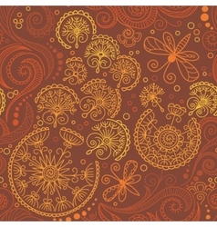 Seamless sunny floral pattern Royalty Free Vector Image