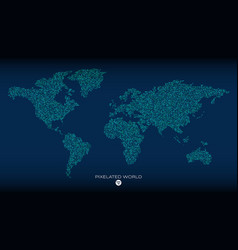 Vector abstract world map Royalty Free Vector Image