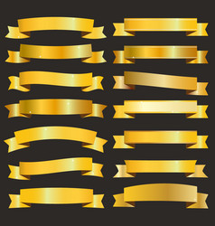 Golden ribbon set Royalty Free Vector Image - VectorStock