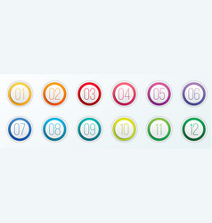 Creative number bullet Royalty Free Vector Image