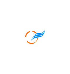 Wave air flow logo Royalty Free Vector Image - VectorStock