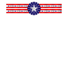 American flag symbols frame border banner Vector Image