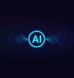 Ai visualization artificial intelligence and deep Vector Image