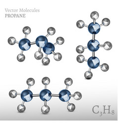 Propane molecule image Royalty Free Vector Image
