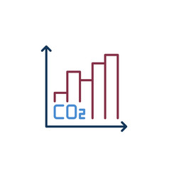Co2 bar chart with arrow concept modern Royalty Free Vector