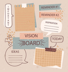 Hand drawn vision board Royalty Free Vector Image