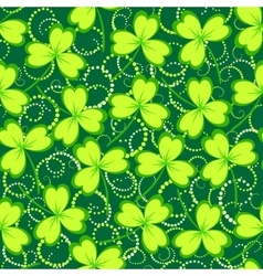 Green clover textile texture seamless pattern Vector Image