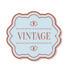 Retro vintage closeup label frame border Vector Image
