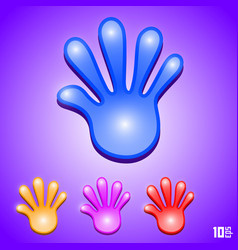 Abstract red wave hand Royalty Free Vector Image