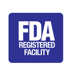 Us food and drug administration fda registered Vector Image