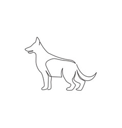 One continuous line drawing simple cute Royalty Free Vector