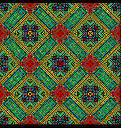 Rhomboid colorful background with ethnic motifs Vector Image