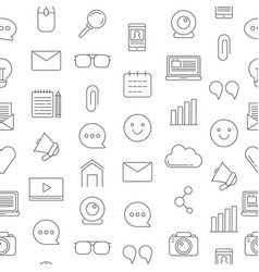 Seamless pattern with social media icons Vector Image