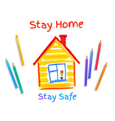 Stay home to prevent coronavirus Royalty Free Vector Image