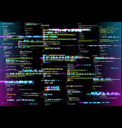 Program code listing abstract programming Vector Image