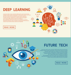 Digital deep learning Royalty Free Vector Image