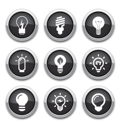 Light bulbs icon set Royalty Free Vector Image